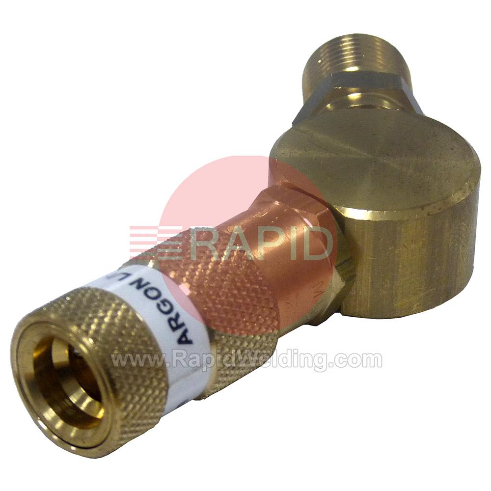 Air Products Argon / Ferromaxx Angled Quick Connect - Welding Supplies from Rapid Welding